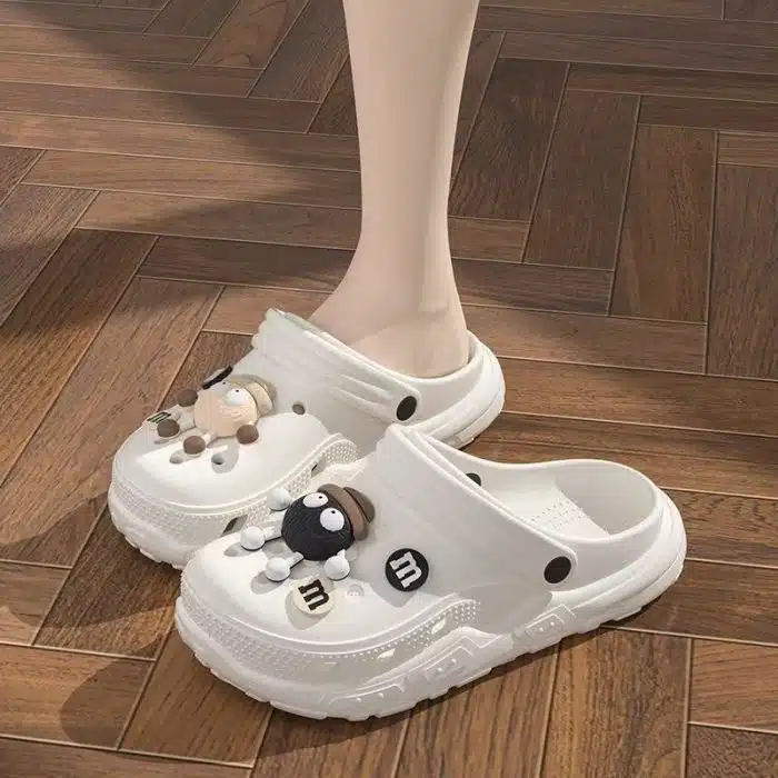 Chunky Charm Clogs – Cute M&M & Doll Decor Platform Clogs - KORKS BD