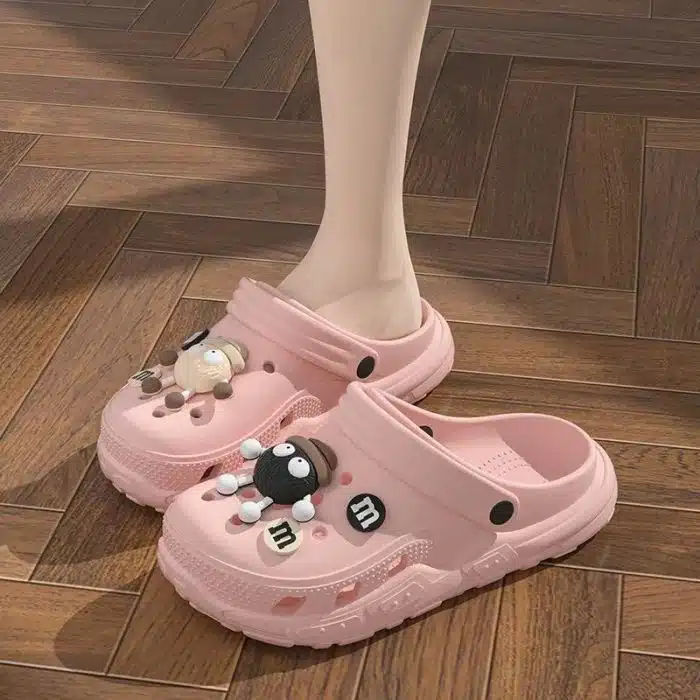 Chunky Charm Clogs – Cute M&M & Doll Decor Platform Clogs - KORKS BD