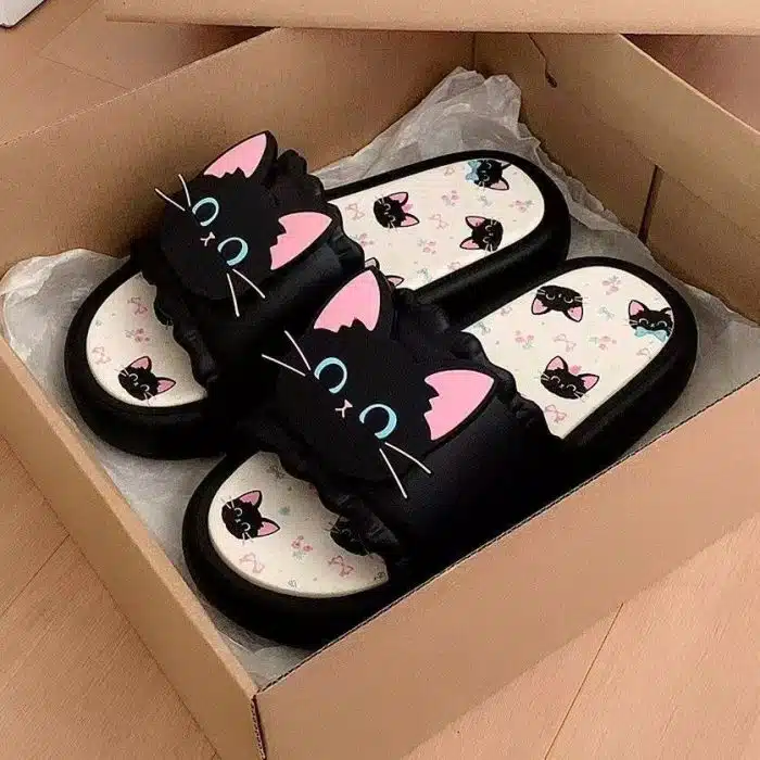 Cute Cat Face Slippers - KORKS BD
