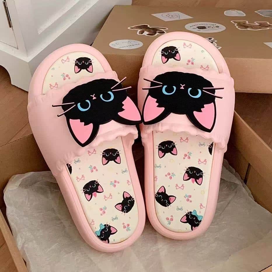 Cute Cat Face Slippers - KORKS BD