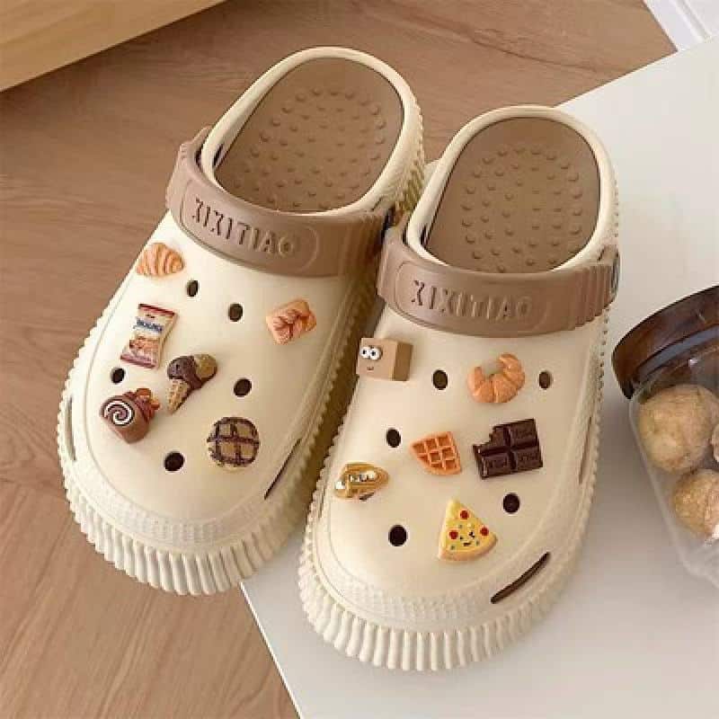 Cookies & Bread Charm Clogs – Chunky & Cute - KORKS BD